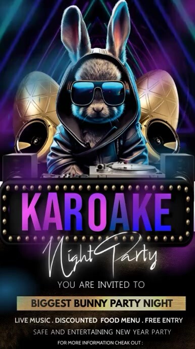 Copy of Easter karaoke night | PosterMyWall