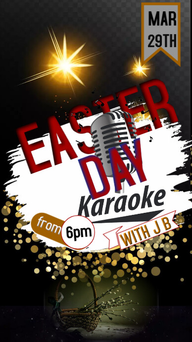 easter karaoke template | PosterMyWall