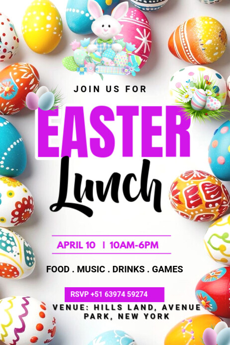Easter lunch Template | PosterMyWall