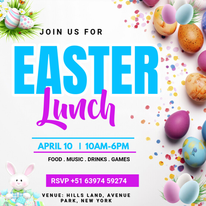 Easter lunch Template | PosterMyWall