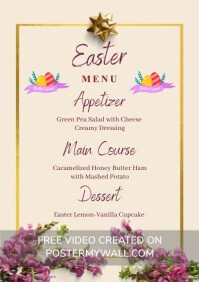 Easter Menu Ads Template | PosterMyWall