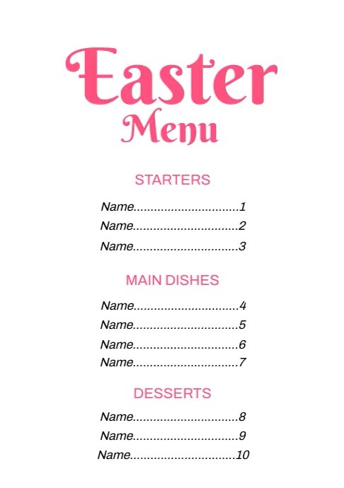 Easter Menu Ads Template | PosterMyWall