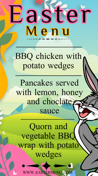 Copy of Easter Menu Card | PosterMyWall