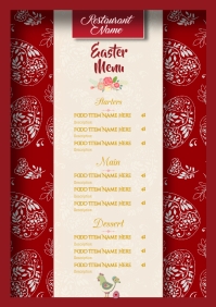 Easter Menu Card Template | PosterMyWall