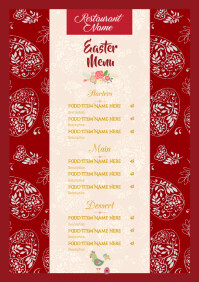 Easter Menu Card Template | PosterMyWall