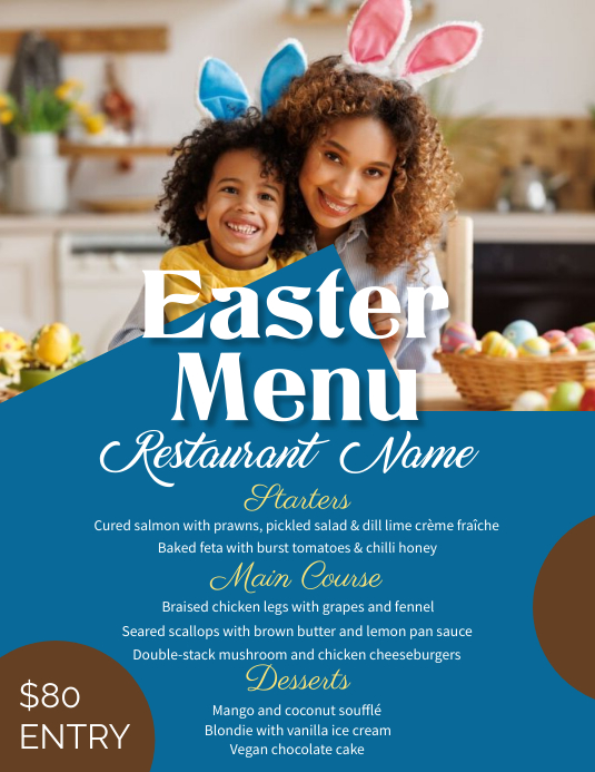 Easter Menu Template | PosterMyWall