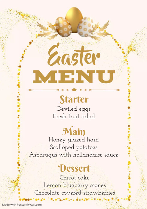 Easter Menu Template | PosterMyWall