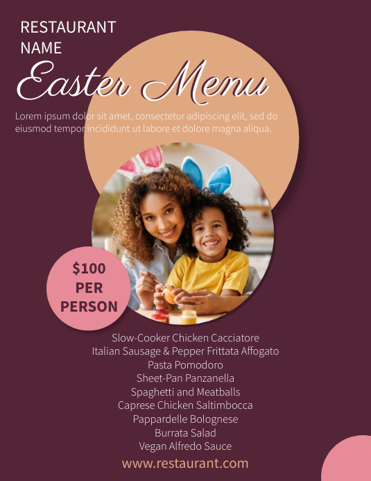 Easter Menu Template | PosterMyWall