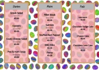 Pink Easter Menu Template | PosterMyWall