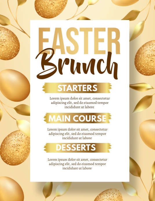 easter menu Template | PosterMyWall