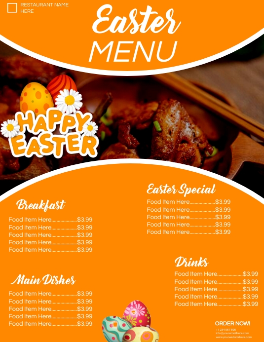 easter menu Template | PosterMyWall