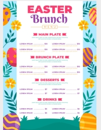 Easter Menu Flyer Template | PosterMyWall