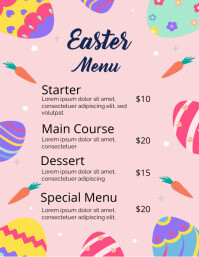 Easter menu design template. | PosterMyWall