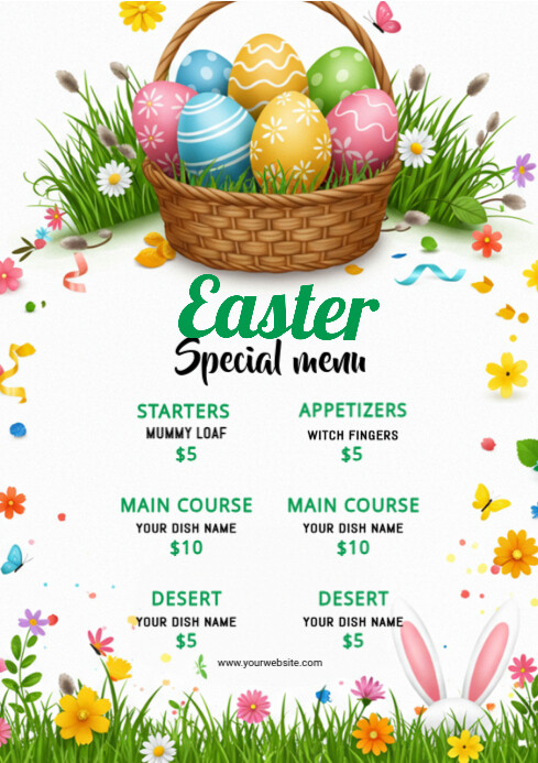 Easter Menu Template | PosterMyWall