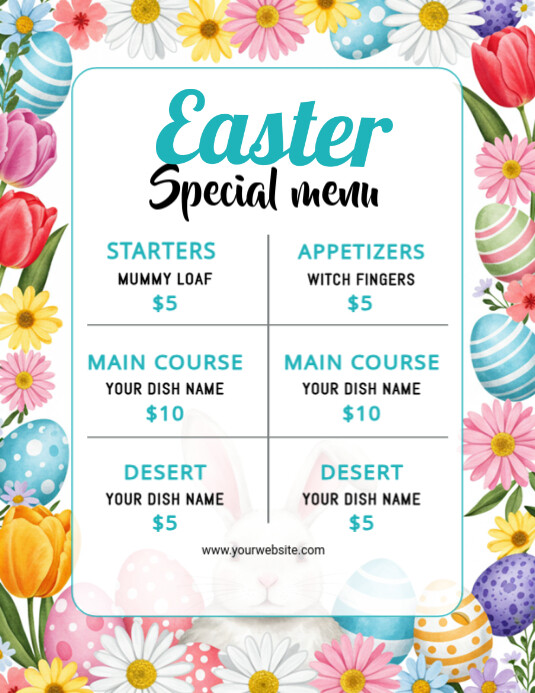 Easter Menu Template | PosterMyWall