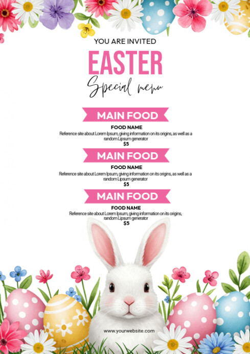 Easter Menu Template | PosterMyWall