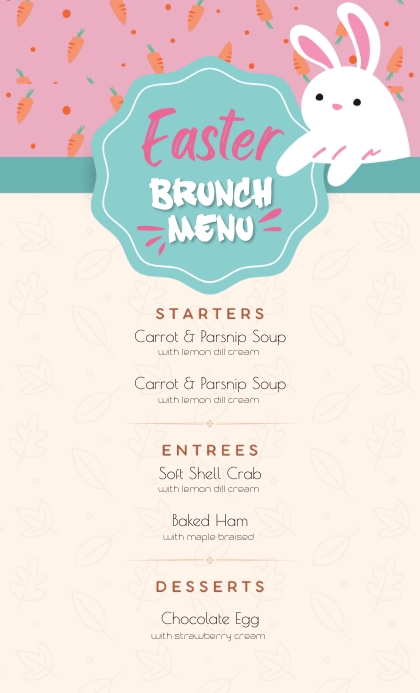 Easter Menu Template | PosterMyWall
