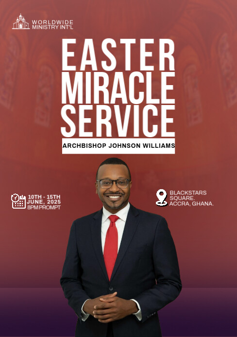 Easter miracle service flyer template | PosterMyWall