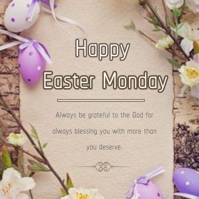 Easter Monday Template | PosterMyWall
