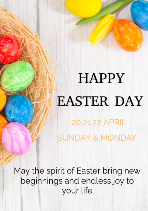 Plantilla de Easter Monday | PosterMyWall