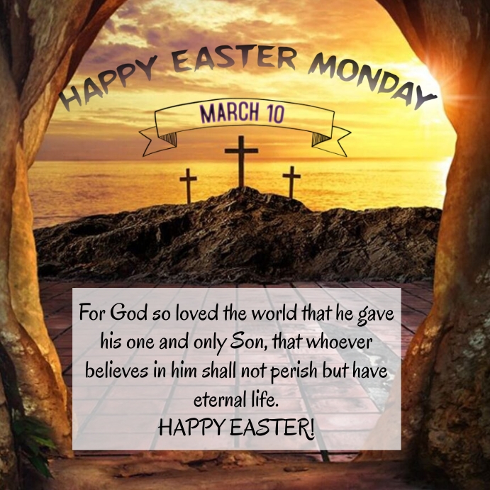 Copy of Easter Monday Template | PosterMyWall