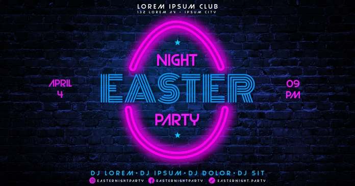 Copy of EASTER NIGHT PARTY BANNER | PosterMyWall