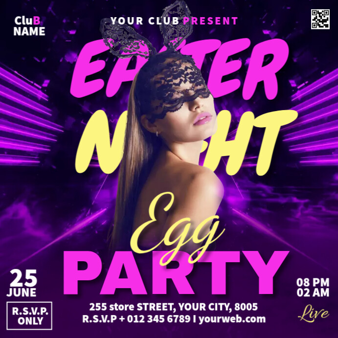 Easter Night Party Template | PosterMyWall