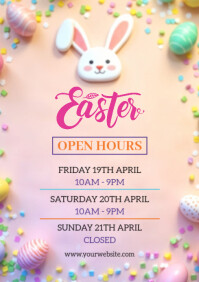 Easter Open Hours A4 Template | PosterMyWall
