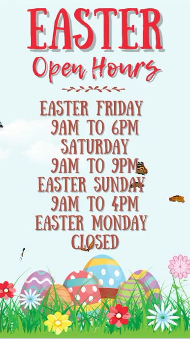 Copy of Easter Open Hours Digital Template | PosterMyWall