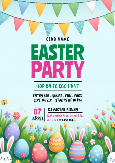 Easter Part Flyer Template | PosterMyWall