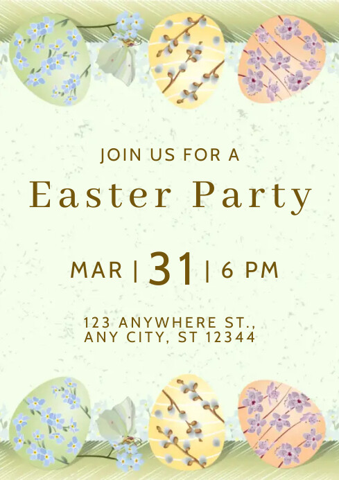Plantilla de Easter Party A3 | PosterMyWall