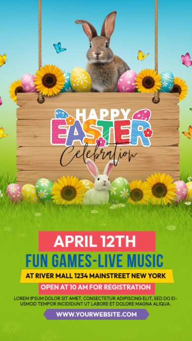 Easter Party ad template | PosterMyWall