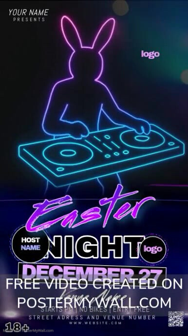 Easter Party ad template | PosterMyWall