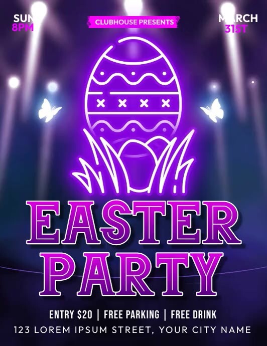 Easter Party Ads Template | PosterMyWall