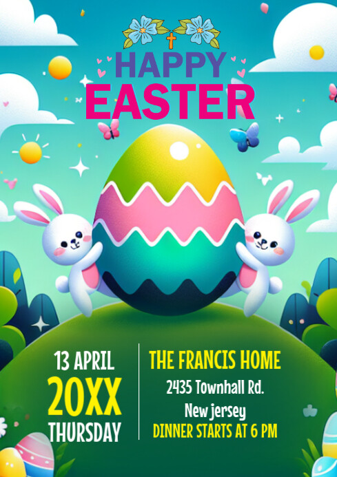 Easter party Template | PosterMyWall