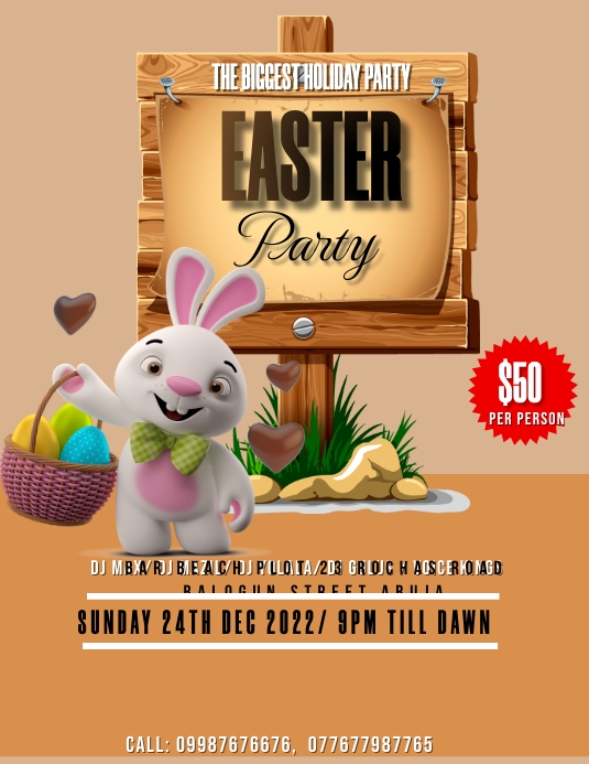 Easter party Template | PosterMyWall