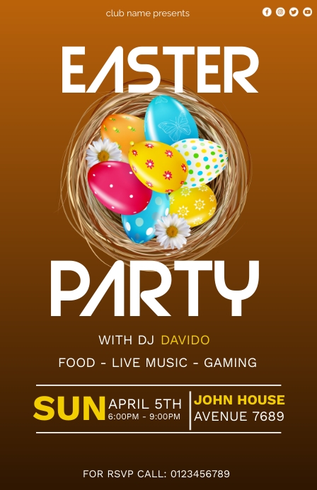 EASTER PARTY Template | PosterMyWall