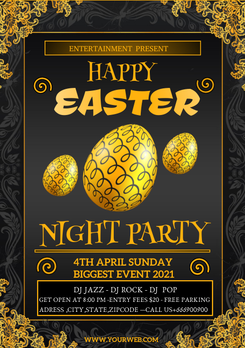 EASTER PARTY Template | PosterMyWall