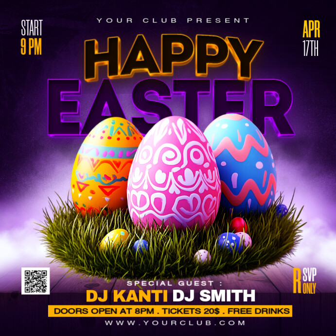 Easter party Template | PosterMyWall