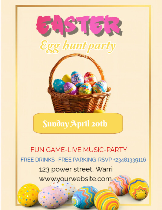 Copy of Easter party | PosterMyWall