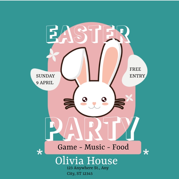 Easter party Template | PosterMyWall