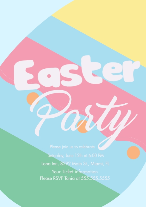 Easter Party Egg Invitation Template | PosterMyWall