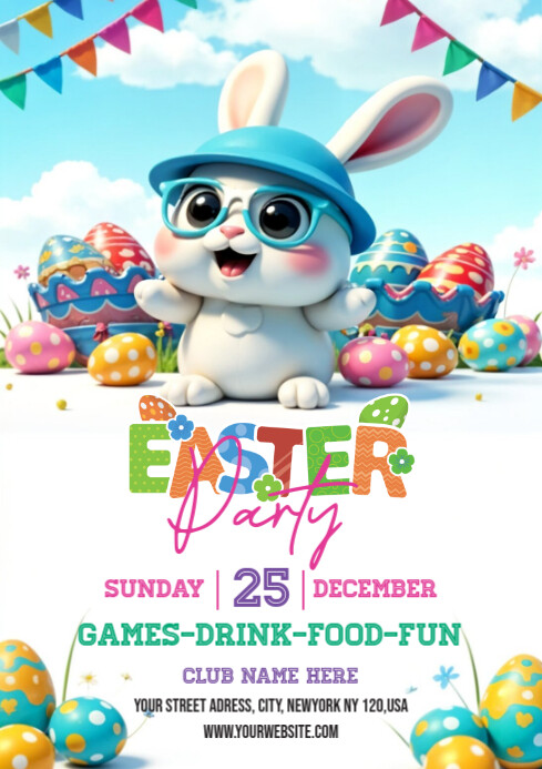 Easter Party Flyer Template | PosterMyWall