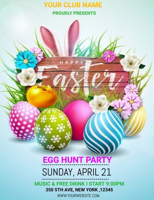 Easter party flyer Template | PosterMyWall