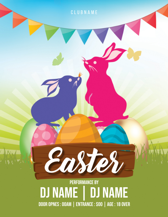 Easter Party Flyer Template | PosterMyWall
