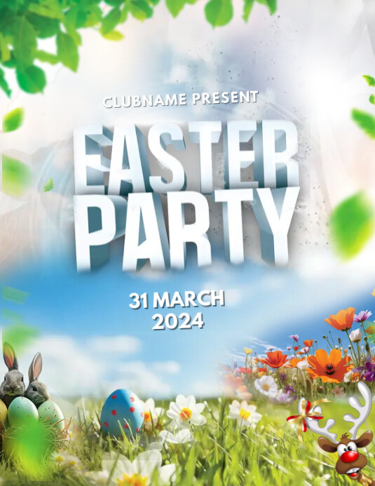 Easter Party Flyer Template | PosterMyWall