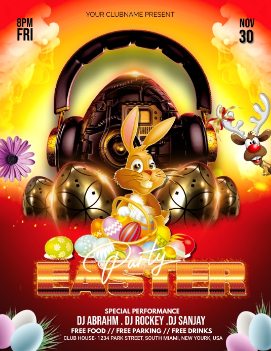 Easter Party Flyer Template | PosterMyWall