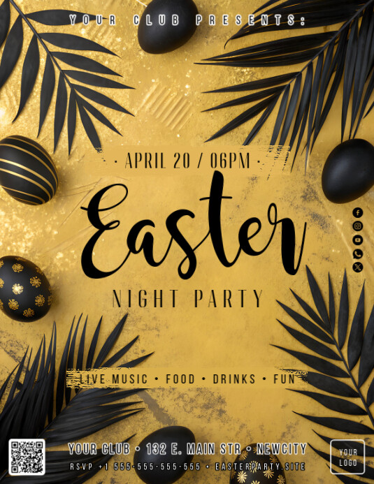 Easter Party Flyer Template | PosterMyWall