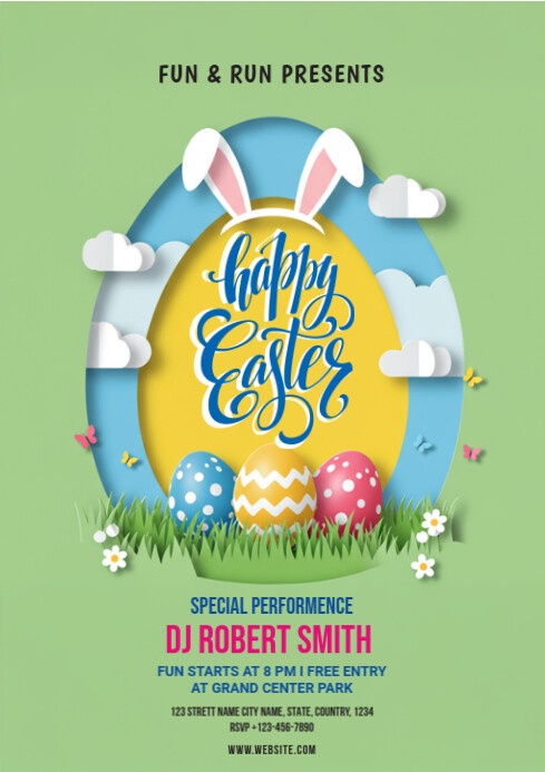 Easter Party Flyer Template | PosterMyWall