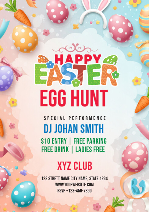 Easter Party Flyer Template | PosterMyWall